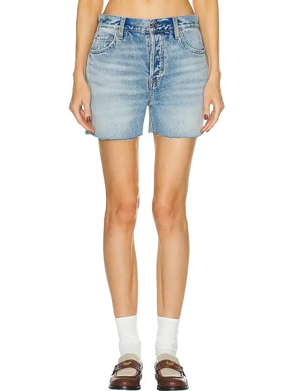 GRLFRND Raine Boyfriend Denim Short - Beaux Blue