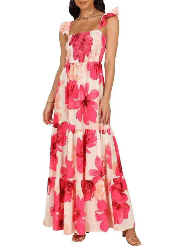 PETAL & PUP Tilly Floral Maxi Sundress - Pink