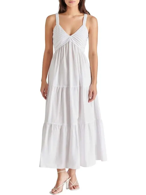 Steve Madden Eliora Tiered Cotton Dress - White