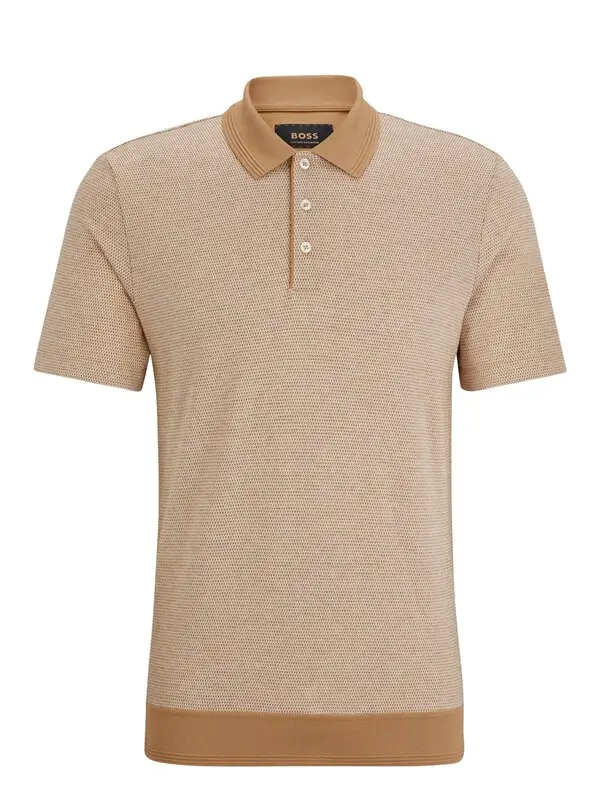 BOSS Cotton-cashmere Polo Shirt - Beige