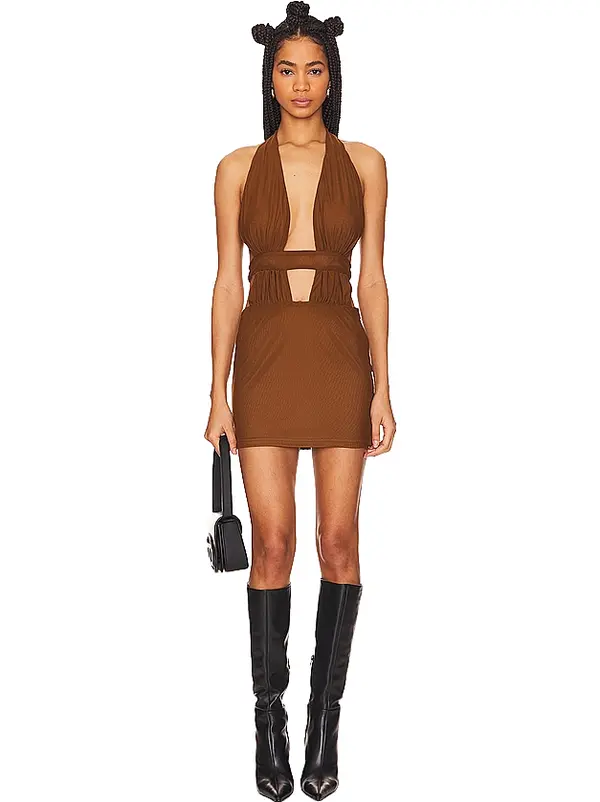 Superdown Levi Mini Dress - Chocolate