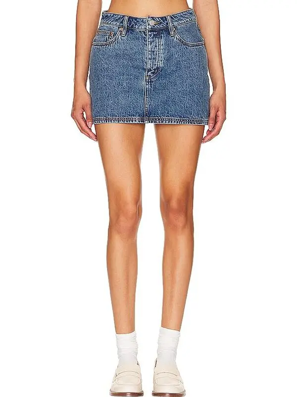 Still Here Holly Denim Skirt - Classic Blue