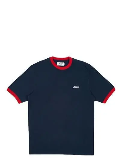 PALACE Heavy Ringer T-shirt - Navy Blue/red