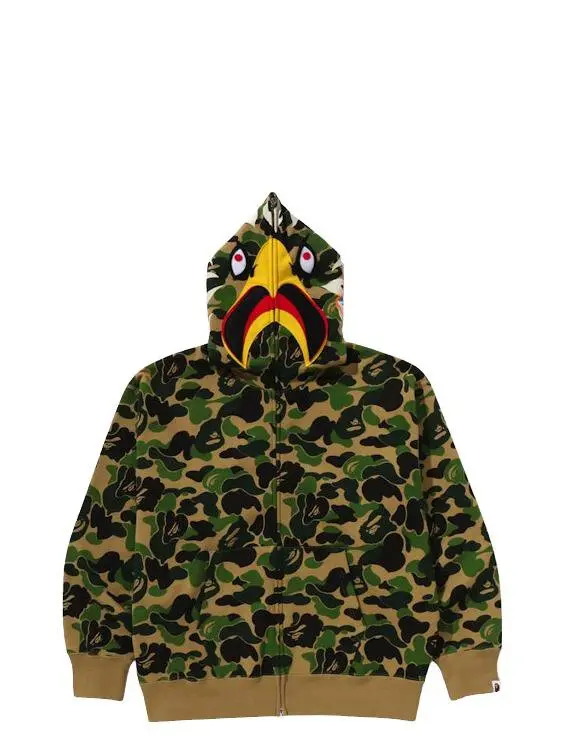BAPE X Readymade Abc Camo Eagle Relaxed Fit Full Zip Hoodie - Green