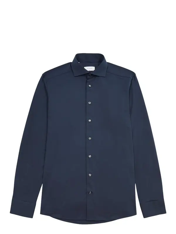 Eton Stretch-jersey Shirt - Navy