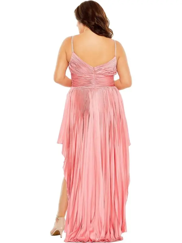 Mac Duggal Rhinestone High-low Gown - Coral