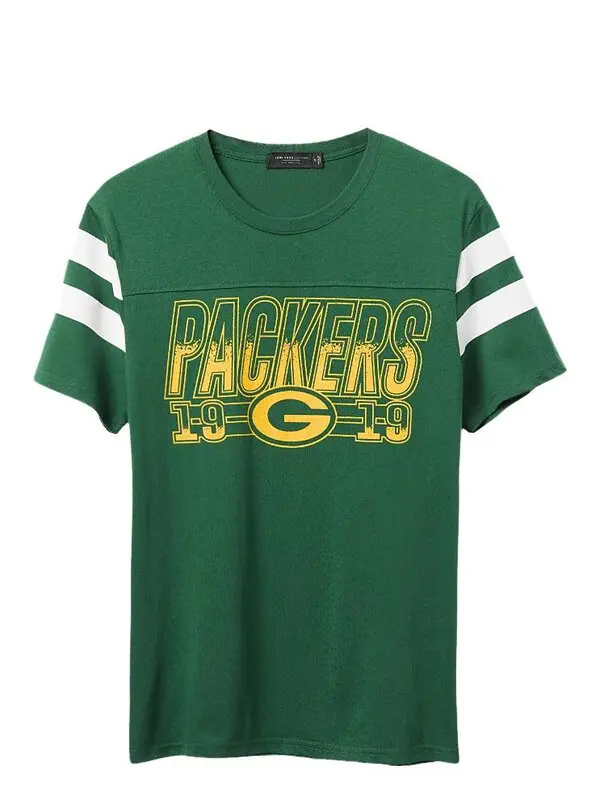 Junk Food Clothing Nfl Green Bay Packers Gridiron Tee - Hunter