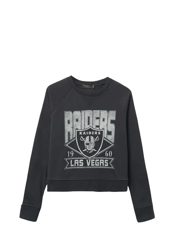 Junk Food Clothing Nfl Las Vegas Raiders Overtime Crew - True Black