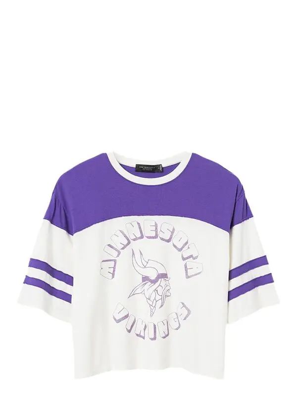 Junk Food Clothing Nfl Minnesota Vikings Hail Mary Tee - Sugar/purple