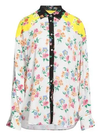 MSGM Floral-print Crepe Shirt - White