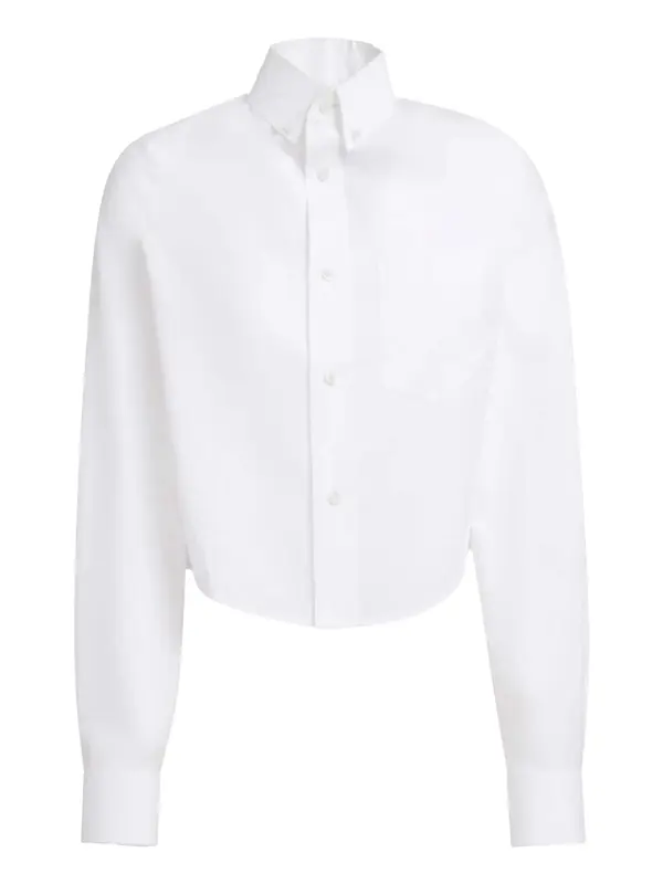 Marni Cropped Cotton Shirt - White