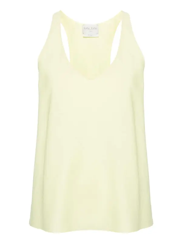 FORTE_FORTE Racerback Fine-ribbed Top - Yellow