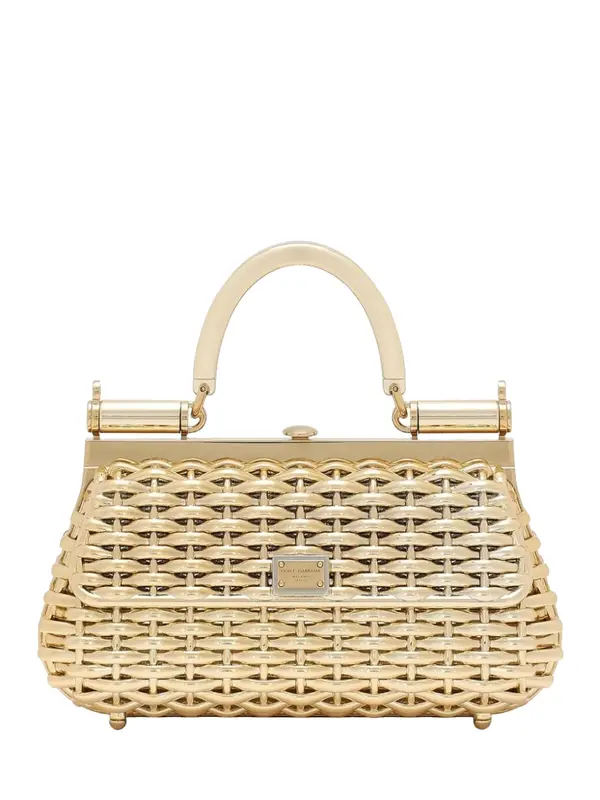 Dolce & Gabbana Sicily Interwoven Mini Bag - Gold