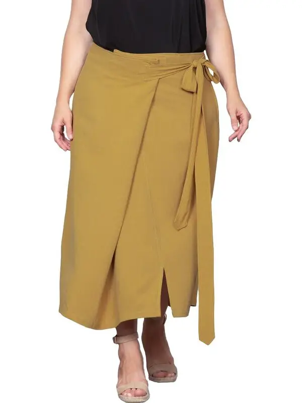 STANDARDS & PRACTICES Wrap Maxi Skirt - Brown