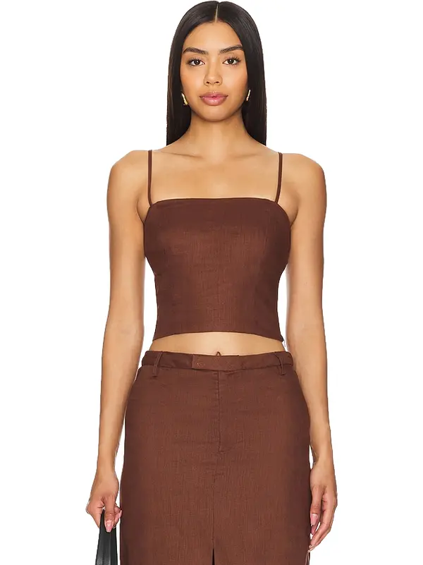 Bardot X Sita Top - Chocolate Brown