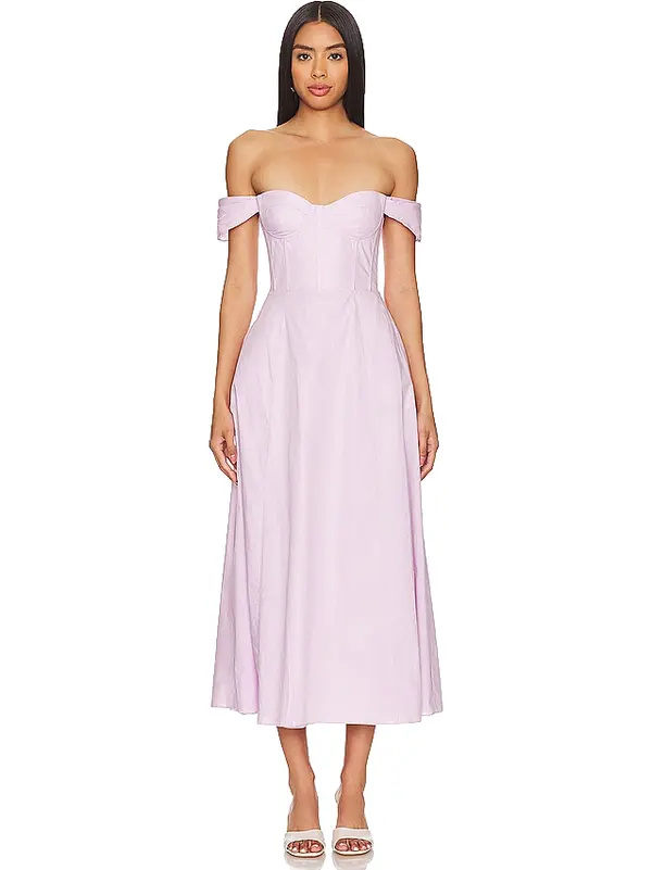 Bardot X Magdelena Midi Dress - Lilac
