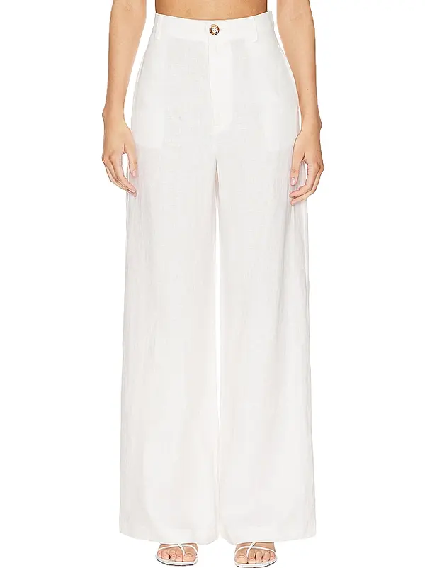 Bardot Enya Wide Leg Pant - Ivory