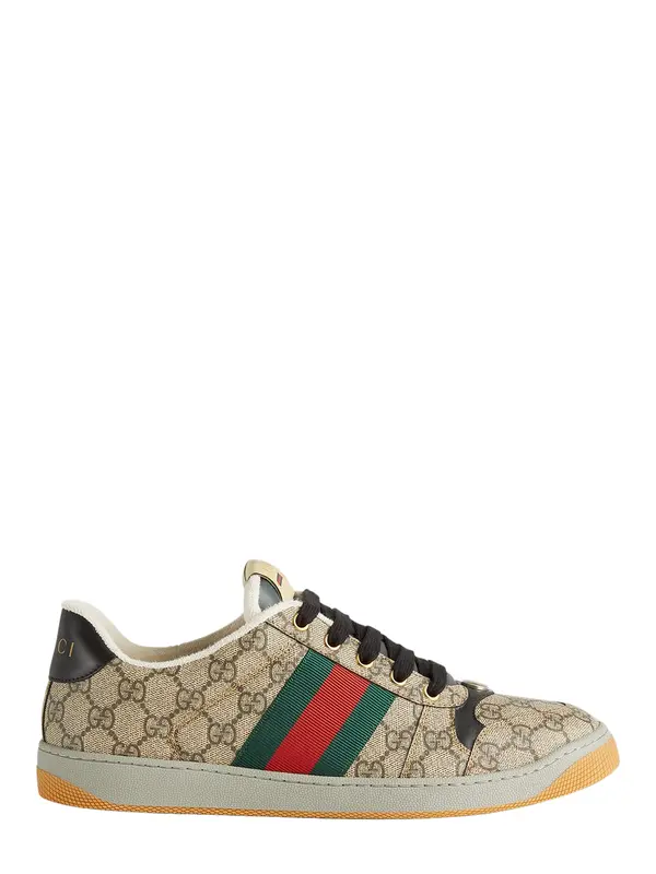Gucci Screener Gg Canvas Low-top Sneakers - Beige