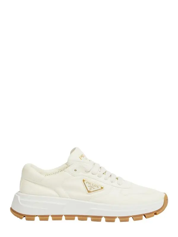 Prada Leather Runner Sneakers - Avorio
