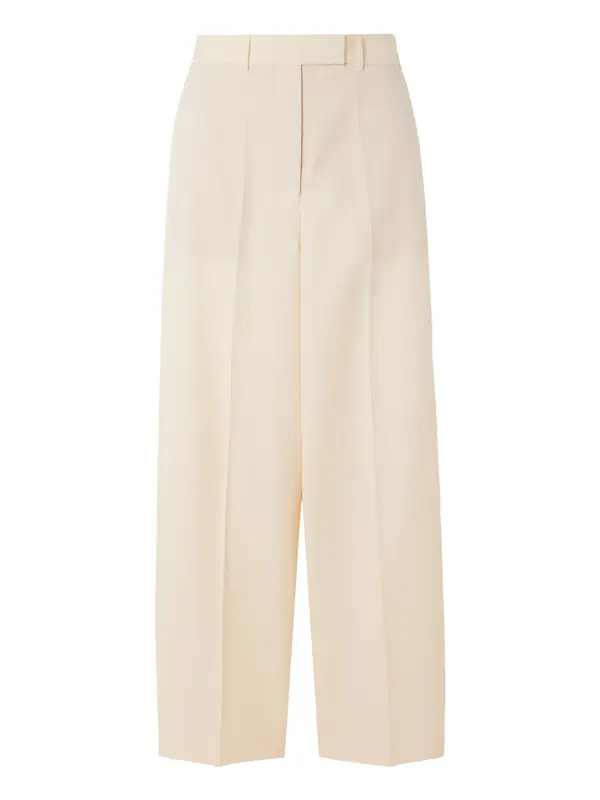 RÓHE Wool-twill Wide-leg Pants - Off-white