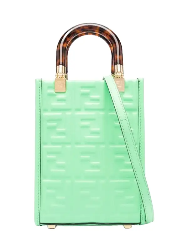 Fendi Monogram-debossed Tote - Green
