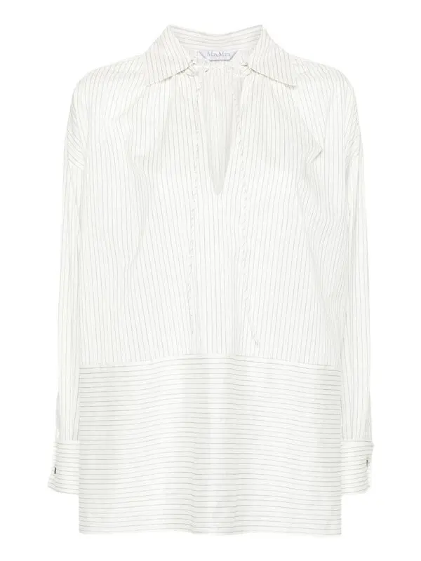 Max Mara Pinstriped Shirt - White