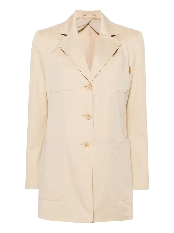 Max Mara Notched-lapels Single-breasted Blazer - Neutrals
