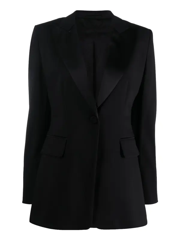 Max Mara Single-breasted Wool-blend Blazer - Black