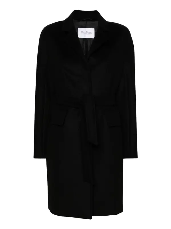Max Mara Bingo Belted Coat - Black
