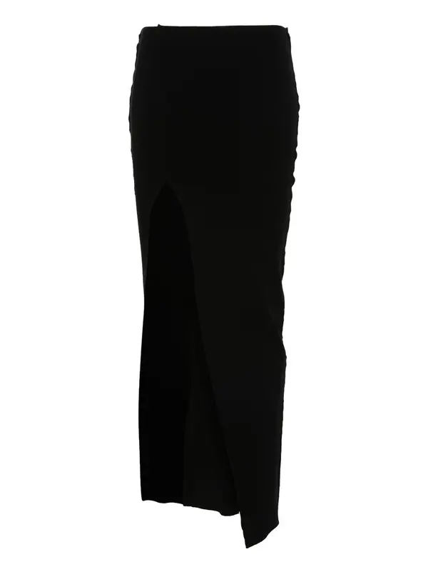 Rick Owens Knitted Midi Skirt - Black
