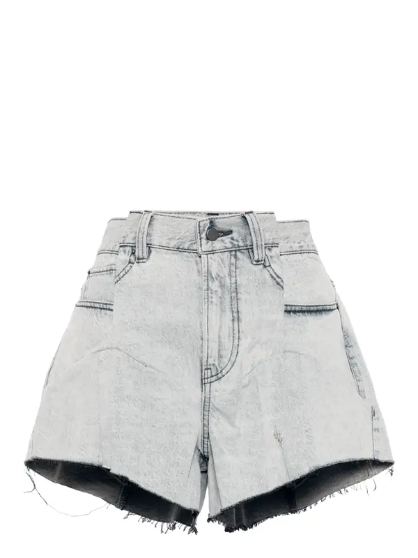 JNBY Logo Patch Cotton Shorts - Blue