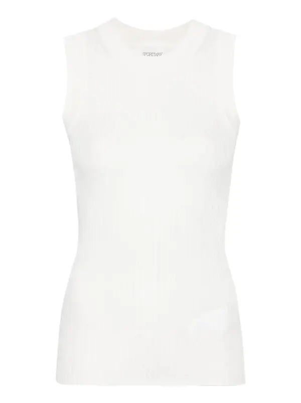Sportmax Toledo Knitted Tank Top - White