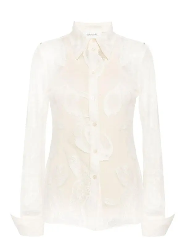 Sportmax Asti Mesh Shirt - Neutrals