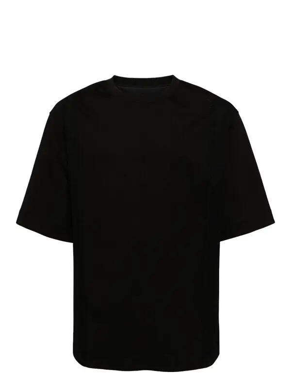 CROQUIS Round-neck Cotton-blend T-shirt - Black