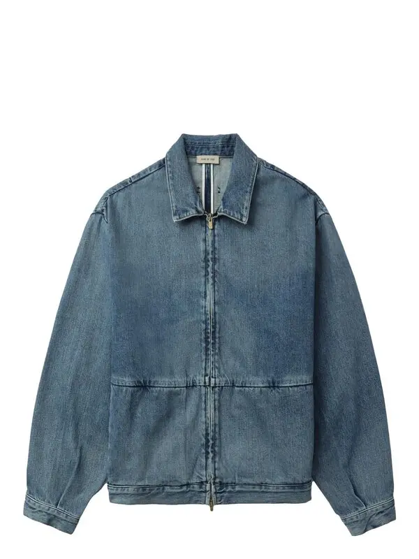 Fear Of God Pleat-detail Denim Jacket - Blue