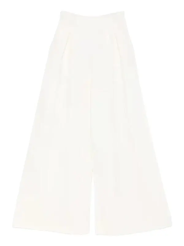 Max Mara Logo-appliqué Knitted Trousers - Neutrals
