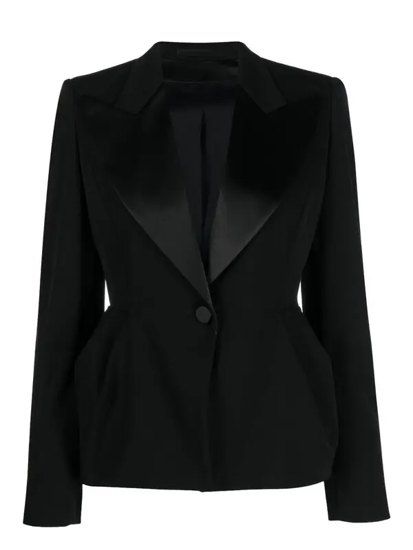 Max Mara Peplum Blazer - Black