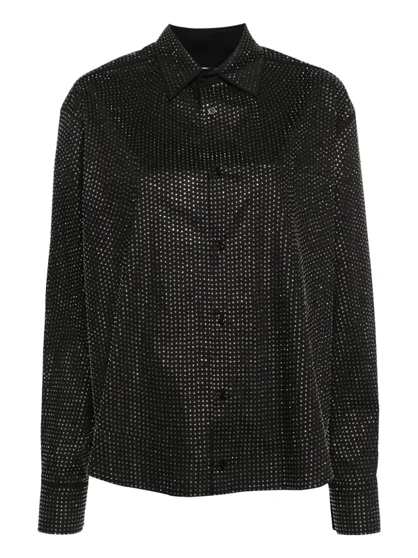 Giuseppe Di Morabito Rhinestone-embellished Poplin Shirt - Black