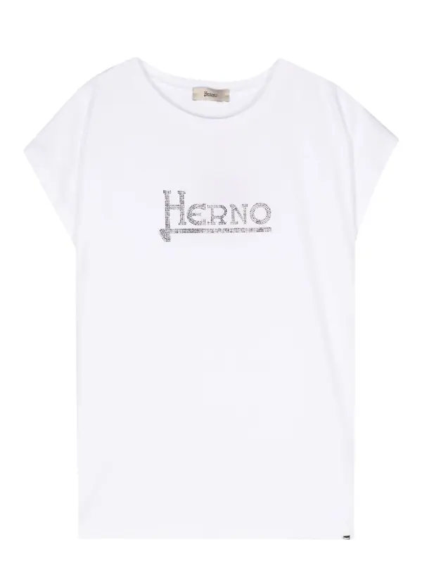 Herno Studded-logo T-shirt - White