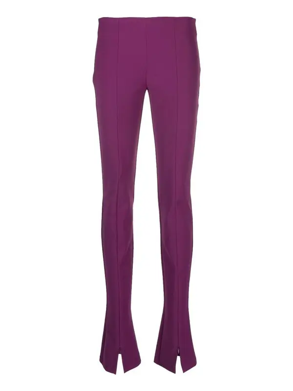 Sportmax Zip-cuff Slim-fit Trousers - Purple