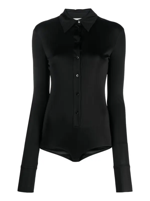 Sportmax Long-sleeve Buttoned Shirt - Black