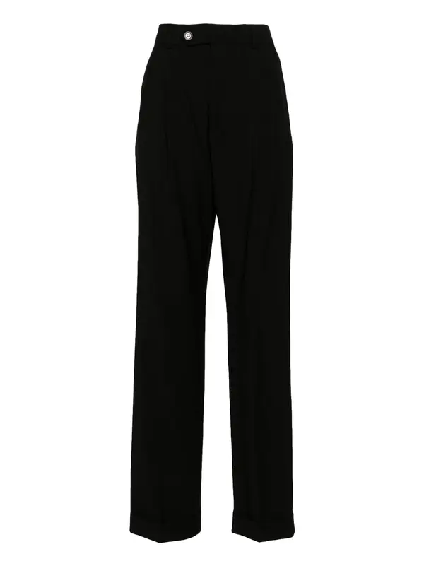 Sportmax Mid-rise Pleated Trousers - Black