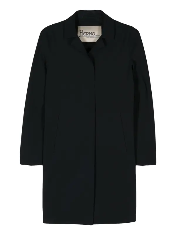 Herno Notched-collar Single-breasted Coat - Black