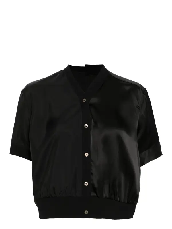 JNBY V-neck Button-down Shirt - Black