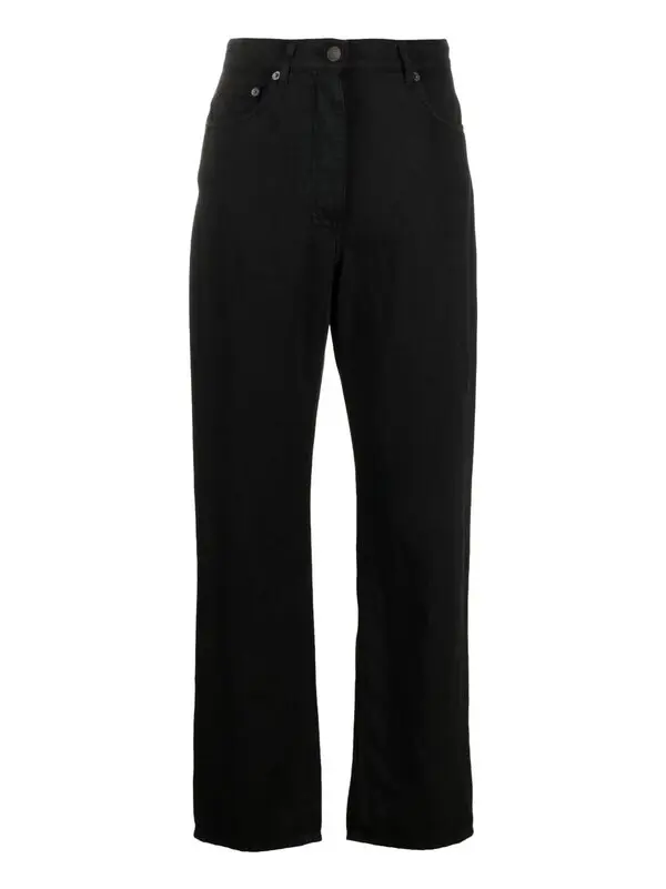 THE ROW Cotton-blend Wide-leg Jeans - Black