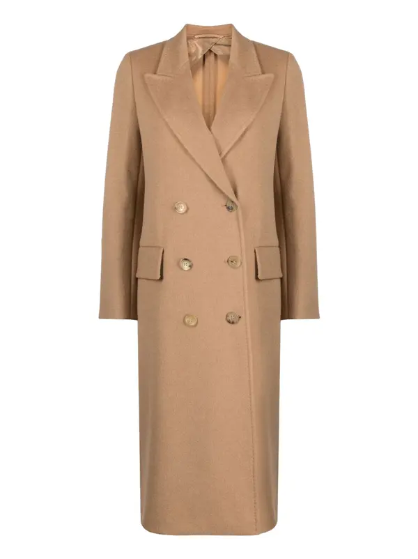 Max Mara Peak-lapels Double-breasted Coat - Brown