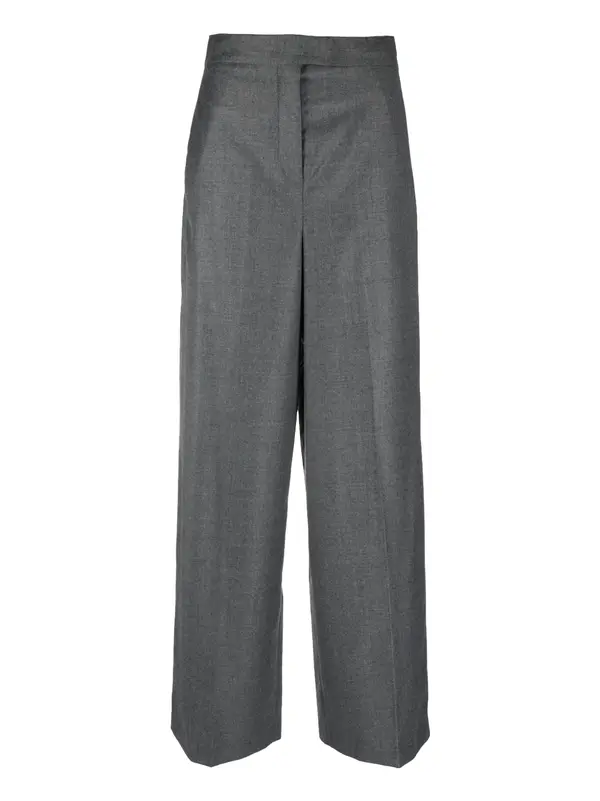 Fendi Palazzo Wool Trousers - Grey
