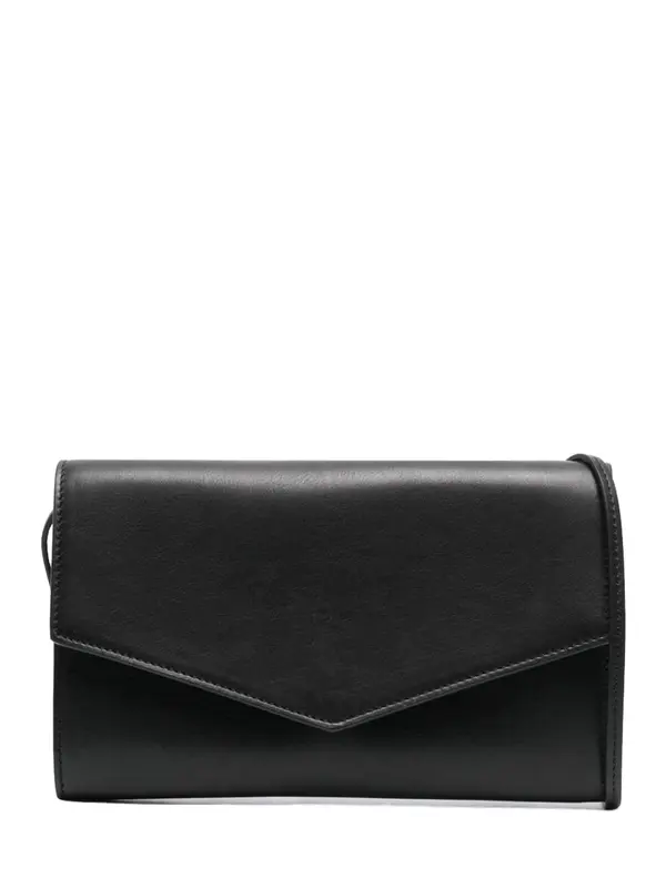 THE ROW Envelope Leather Clutch - Black