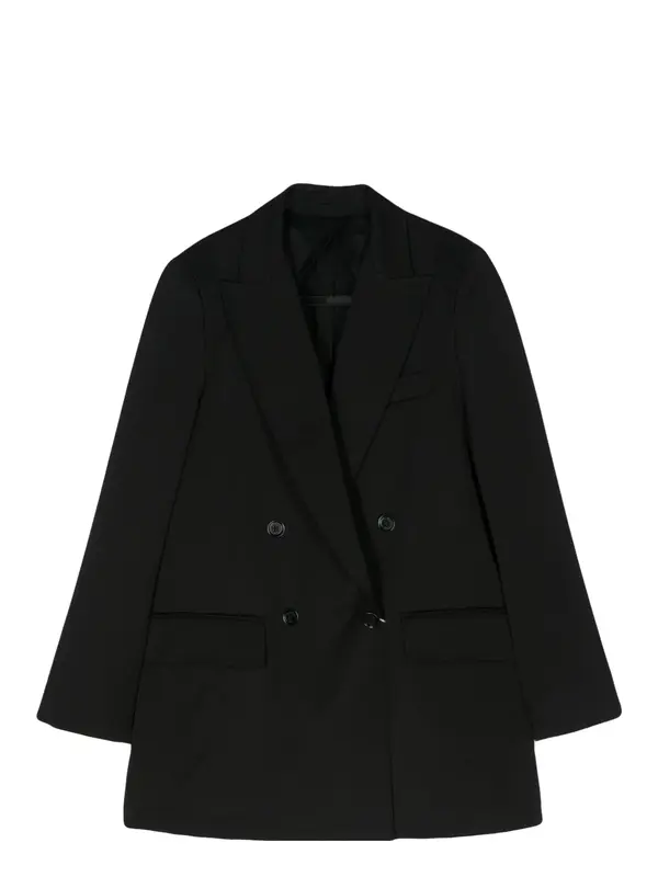 Max Mara Double-breasted Wool-blend Blazer - Black