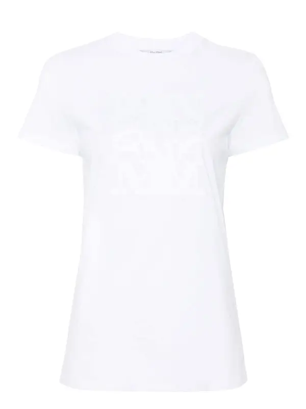 Max Mara Logo-embroidered T-shirt - White